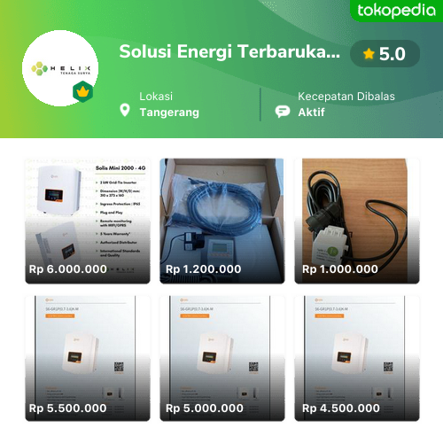 Toko Solusi Energi Terbarukan Online Produk Lengkap And Harga Terbaik