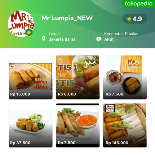 Toko Mr Lumpia Online Produk Lengkap And Harga Terbaik Tokopedia